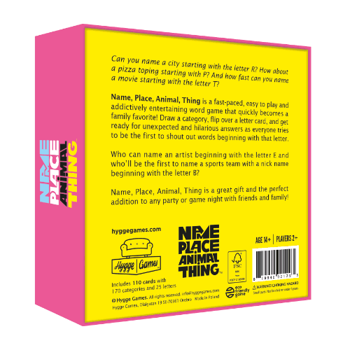 Name, Place, Animal, Thing | Hygge Games